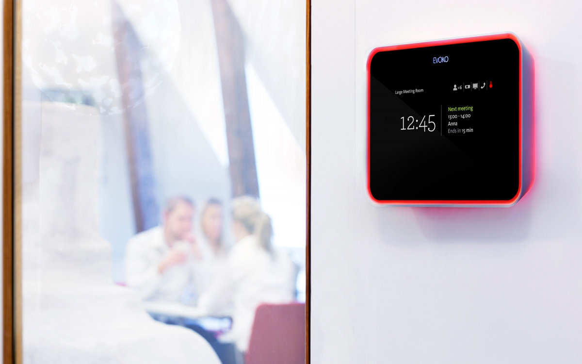 A closer look to Evoko Meeting Room Scheduler | OfficePlus UAE