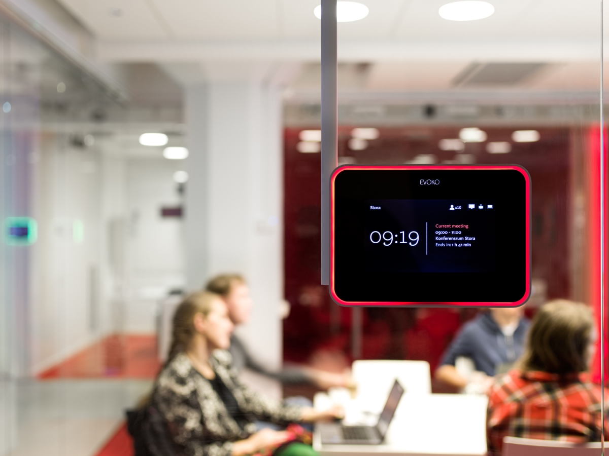 A closer look to Evoko Meeting Room Scheduler | OfficePlus UAE